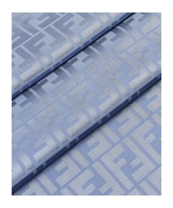 Fendi All-over Ff Motif Frayed-edge Scarf - Blue