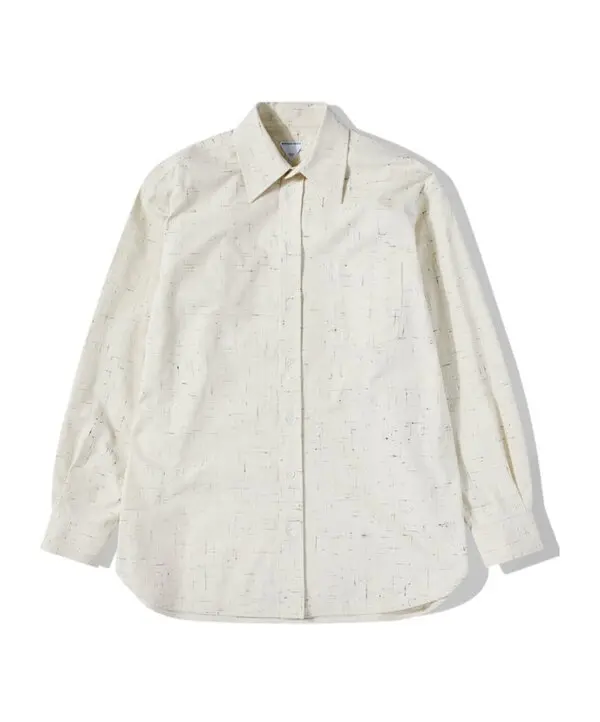 Bottega Veneta Textured Criss-cross Cotton Shirt - White