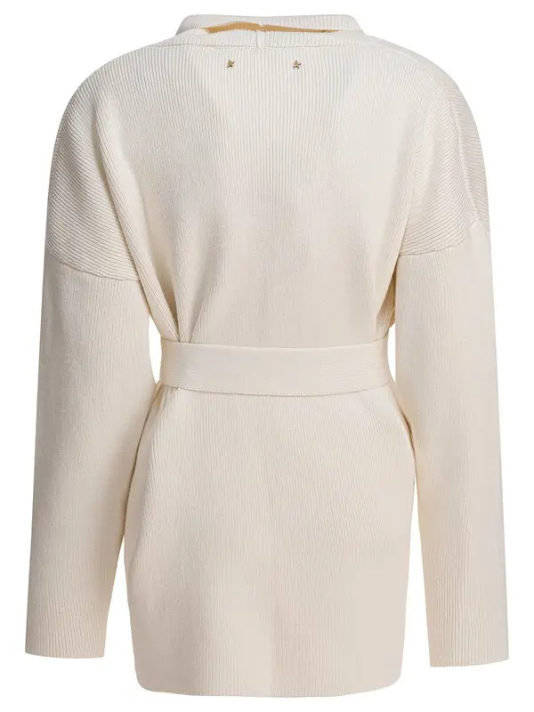 GOLDEN GOOSE Embroidered Belted Cardigan