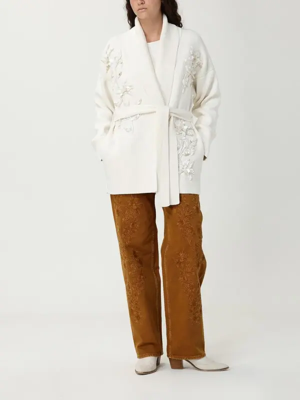 GOLDEN GOOSE Embroidered Belted Cardigan