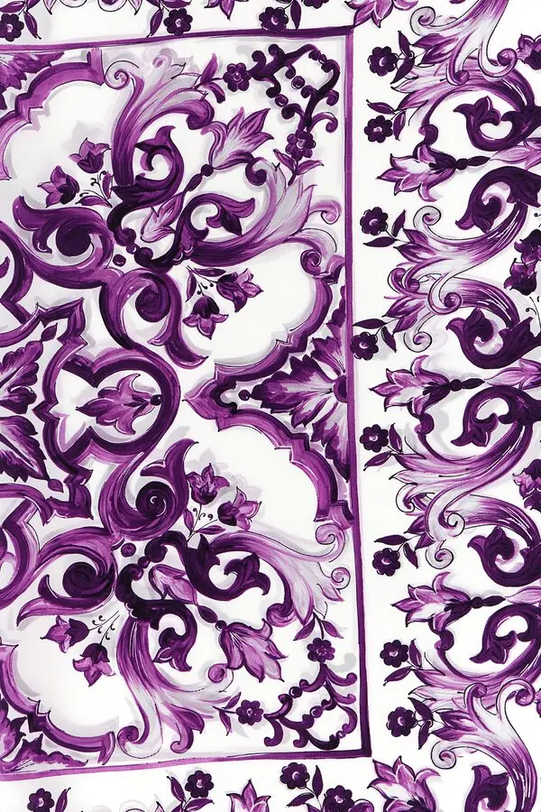 Dolce & Gabbana Dolce Gabbana Majolica-printed Finished Edge Scarf
