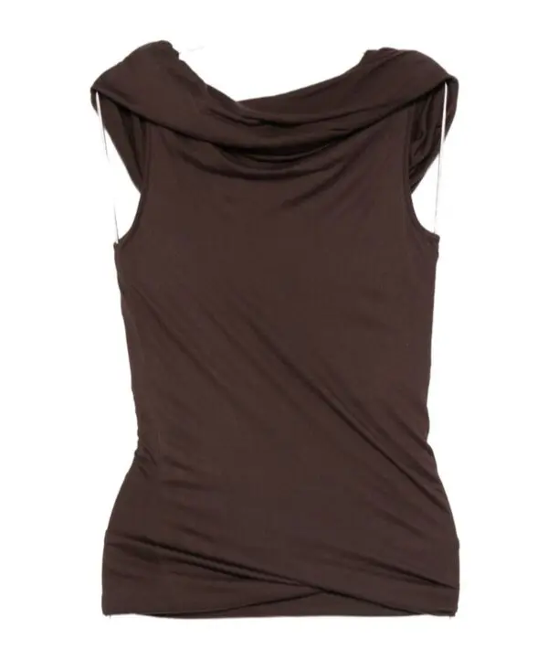 Rick Owens Cowl Neck Draped Top