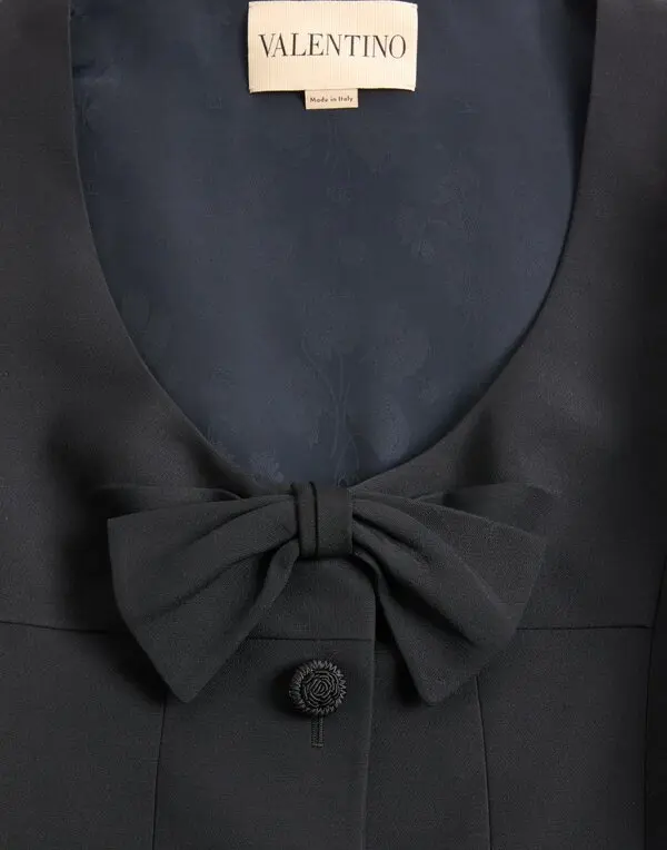 Valentino Garavani Crepe Couture Dress With Bow Detail