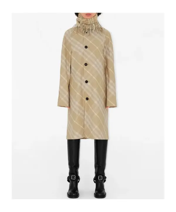 Burberry Reversible Check-printed Buttoned Car Coat