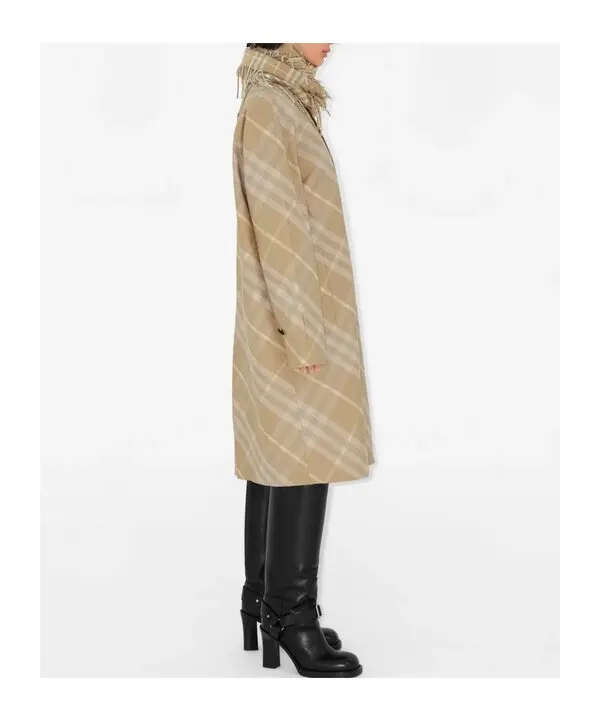 Burberry Reversible Check-printed Buttoned Car Coat