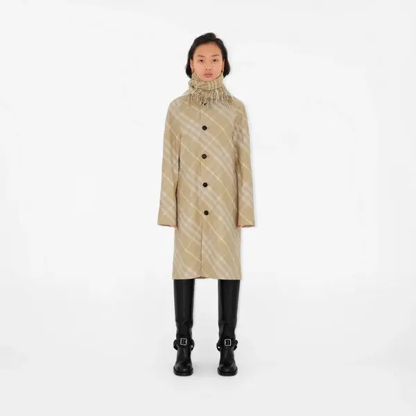 Burberry Reversible Check-printed Buttoned Car Coat