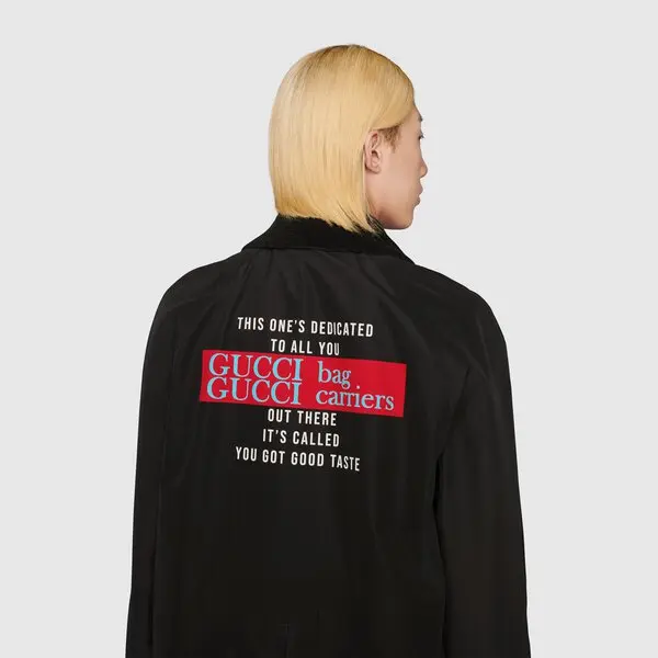 Gucci Cotton Lyric-print Jacket