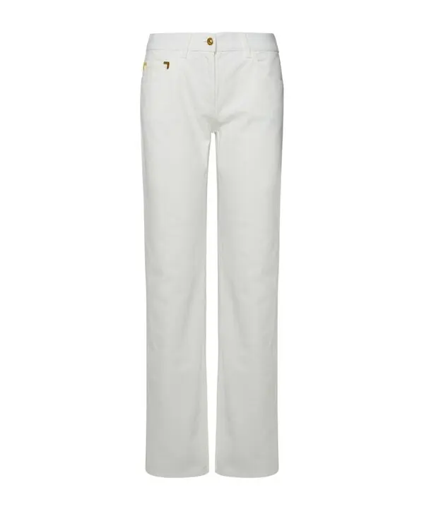 Palm Angels Monogram Straight-leg Jeans - White