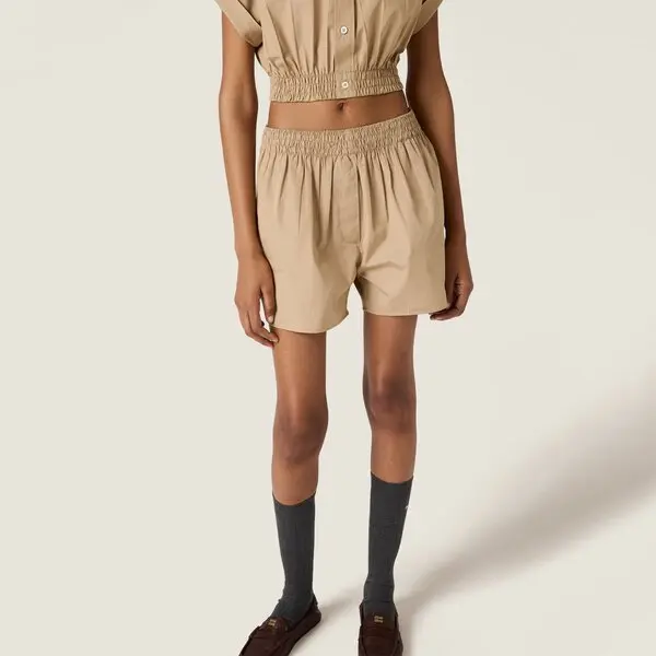 Miu Miu Poplin Shorts