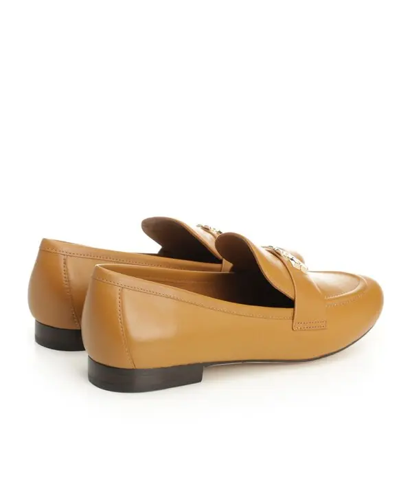 Tory Burch Eleanor Logo Plaque Loafers - Brown