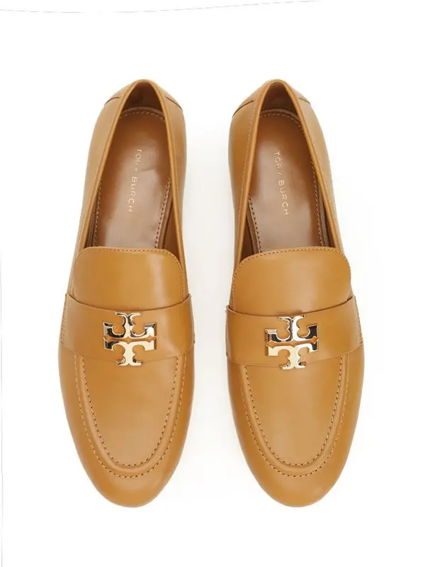 Tory Burch Eleanor Logo Plaque Loafers - Brown