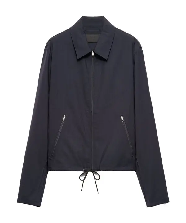 Prada Zip-up Blouson Jacket - Blue