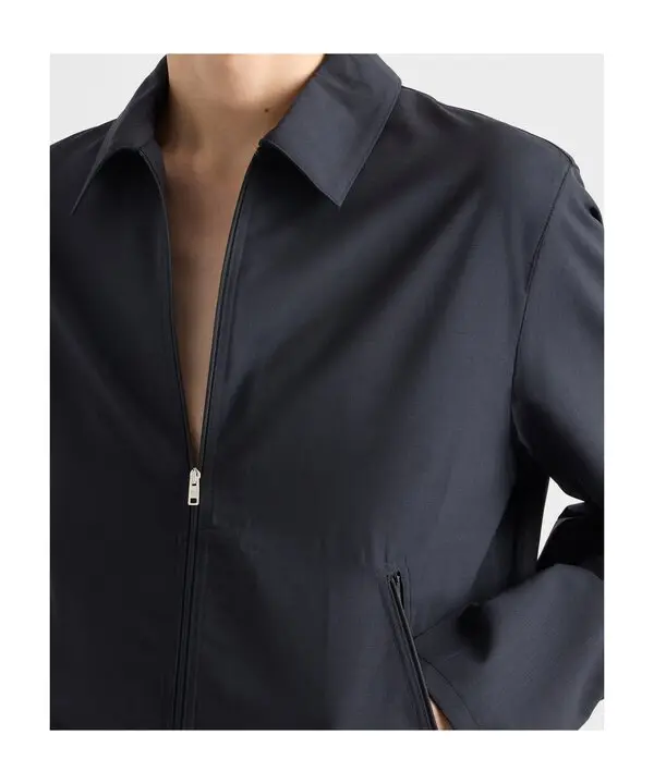 Prada Zip-up Blouson Jacket - Blue