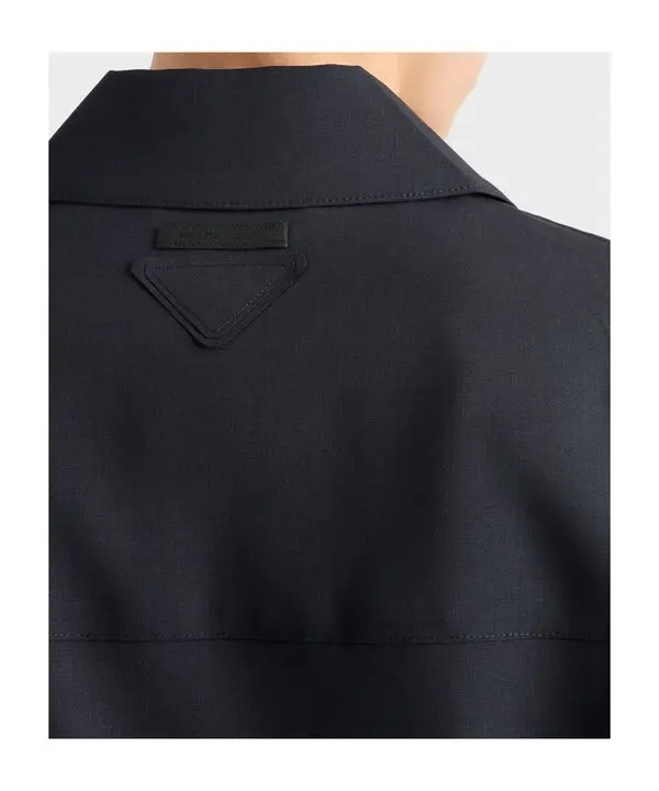 Prada Zip-up Blouson Jacket - Blue