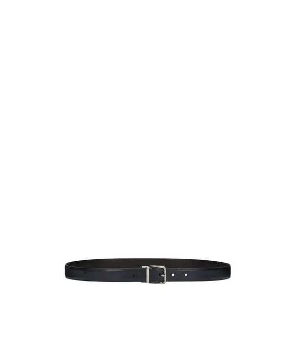 Dolce & Gabbana Logo-print Leather Belt - Black