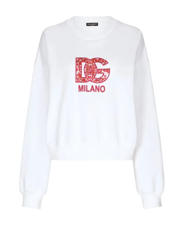 Dolce & Gabbana Oversized Logo Sweatshirt - White
