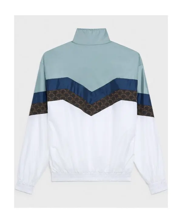 Celine Windbreaker With Monogram In Nylon - Optical White