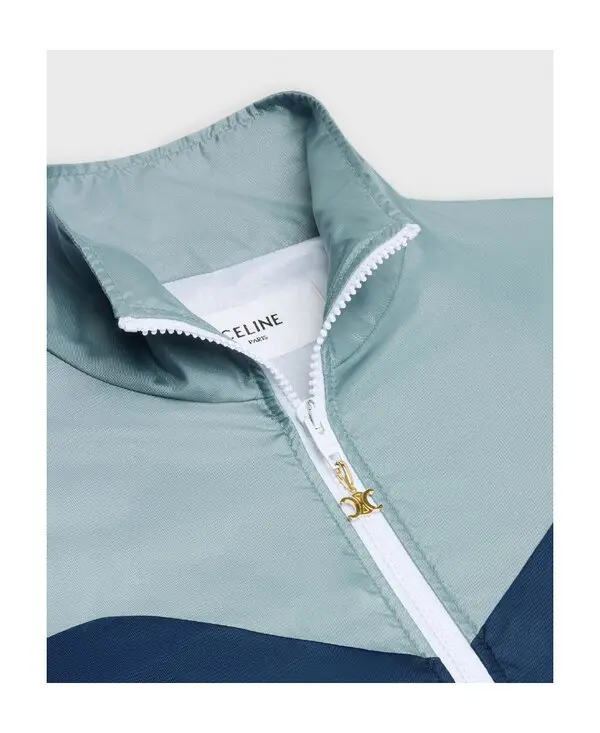 Celine Windbreaker With Monogram In Nylon - Optical White
