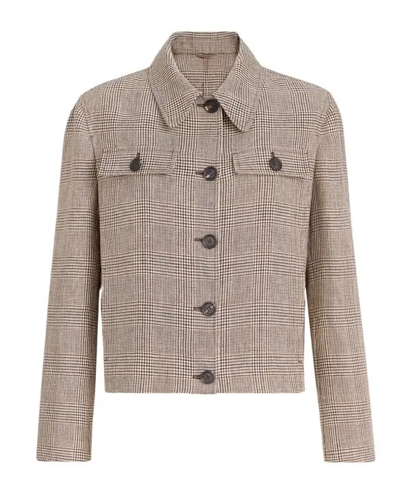 Brunello Cucinelli Prince Of Wales Plaid Blazer - Nude