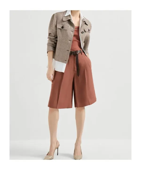 Brunello Cucinelli Prince Of Wales Plaid Blazer - Nude