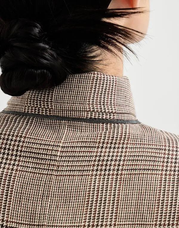 Brunello Cucinelli Prince Of Wales Plaid Blazer - Nude