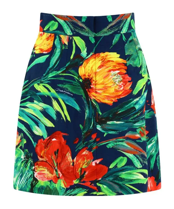 Dolce & Gabbana Floral Print Mini Skirt