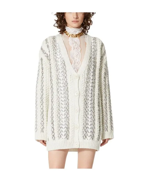 Valentino Garavani Sequin Embellished V-neck Button-up Cardigan