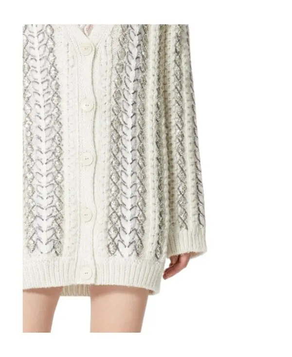 Valentino Garavani Sequin Embellished V-neck Button-up Cardigan