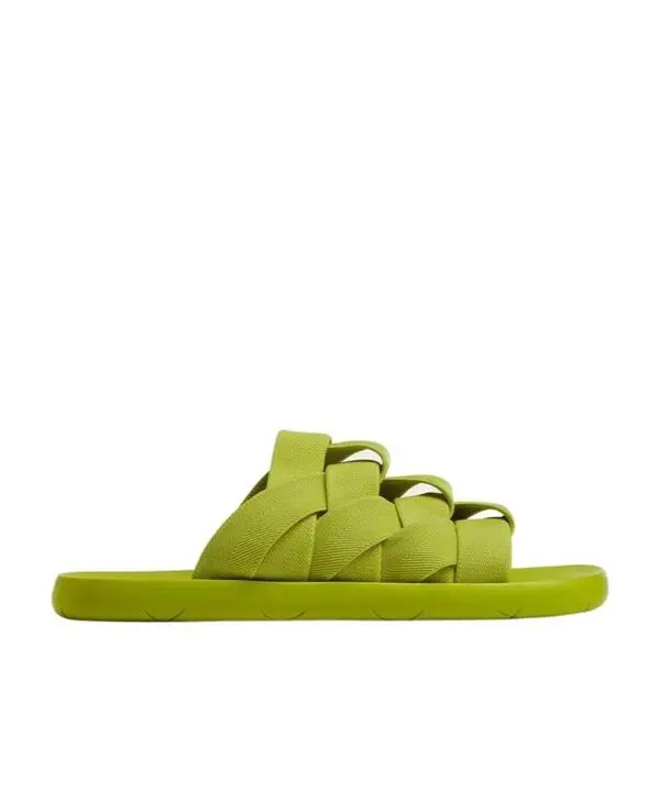 Bottega Veneta Intrecciato Elasticated Open Toe Sandals - Green