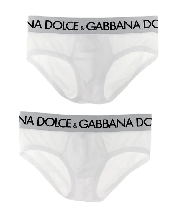 Dolce & Gabbana Dolce Gabbana Two-pack Jersey Brando Briefs - White