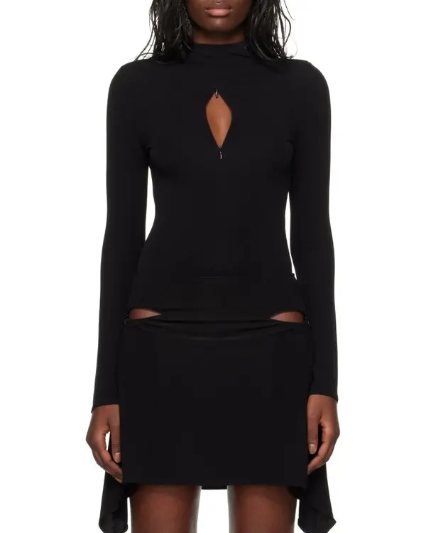 COURREGES Long-sleeved Jersey Bodysuit