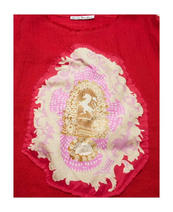 Acne Studios Patch-detail Linen-blend T-shirt