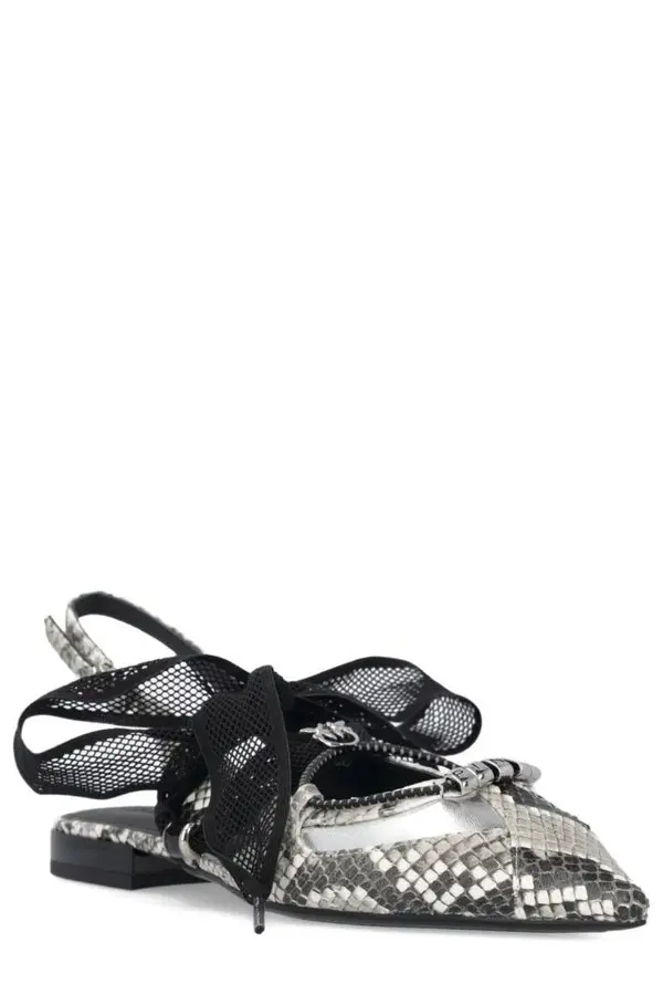 Pinko Belt-style Printed Flat-bottomed Sandals