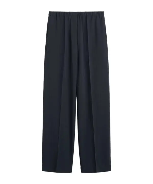 TOTEME Wide-leg Casual Pants - Navy Blue