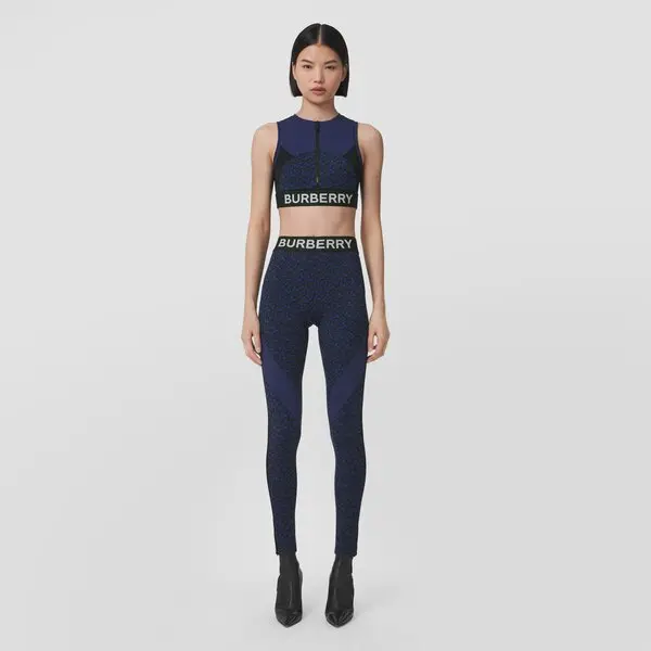 Burberry Tb Monogram Print Crewneck Cropped Top