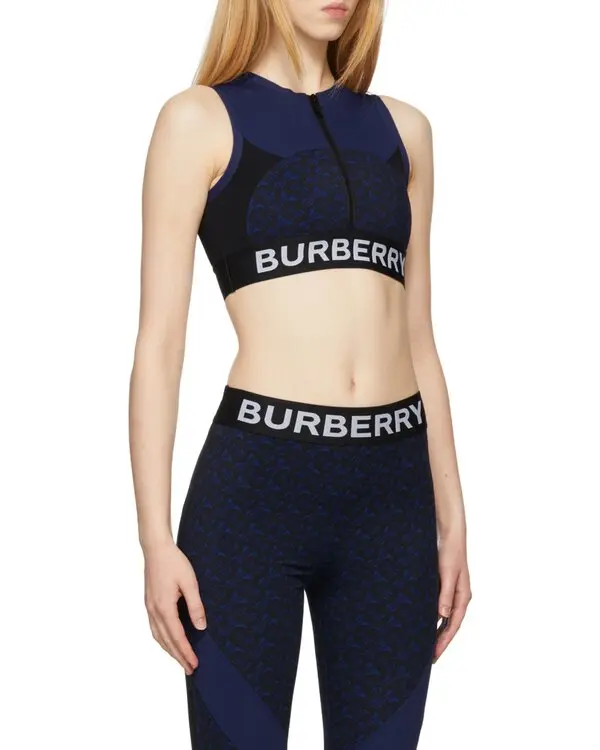 Burberry Tb Monogram Print Crewneck Cropped Top