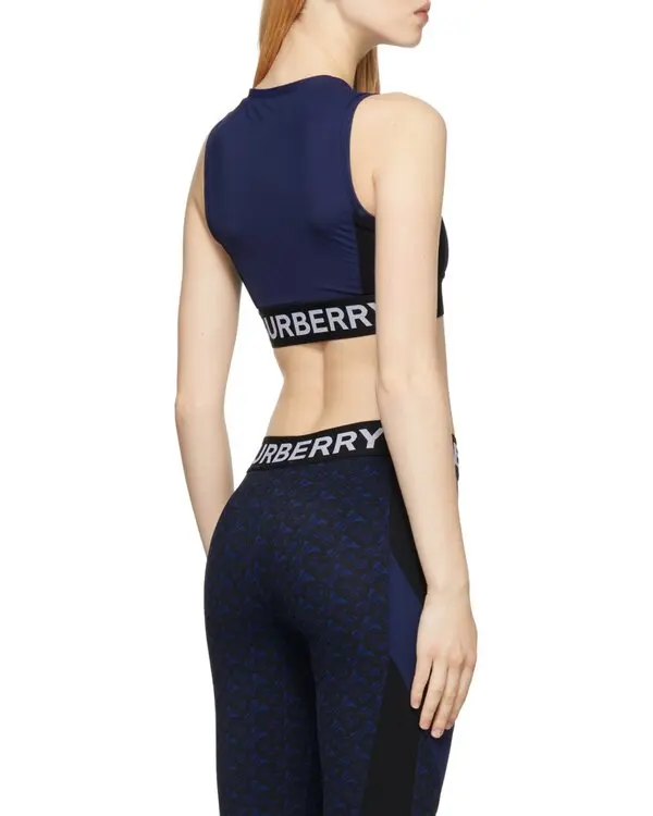 Burberry Tb Monogram Print Crewneck Cropped Top