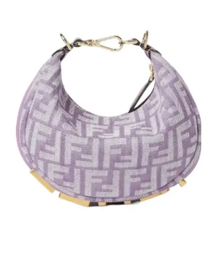 Fendi Mini Baguette Shoulder Bag - Purple