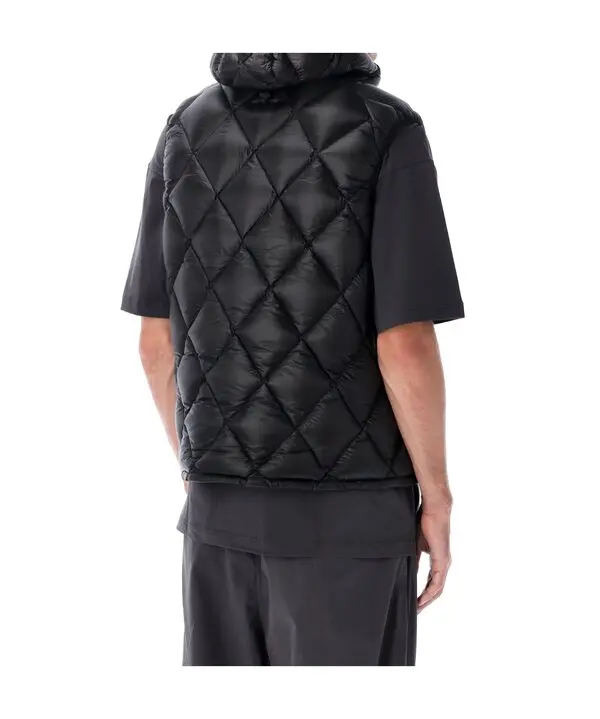 ROA Hooded Quilted Vest - Black