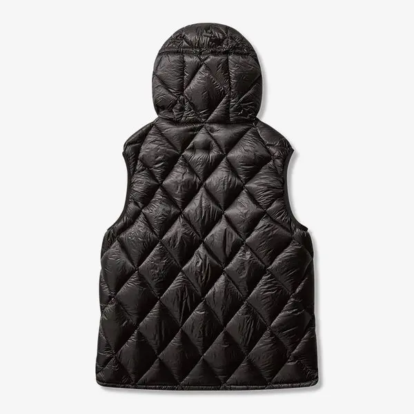 ROA Hooded Quilted Vest - Black
