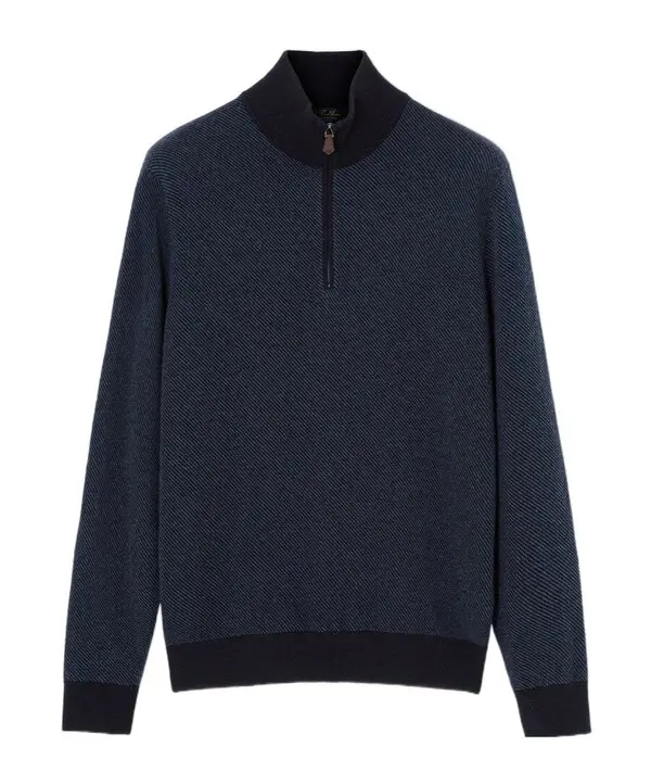 Loro Piana Roadster Half-zip Jumper - Black