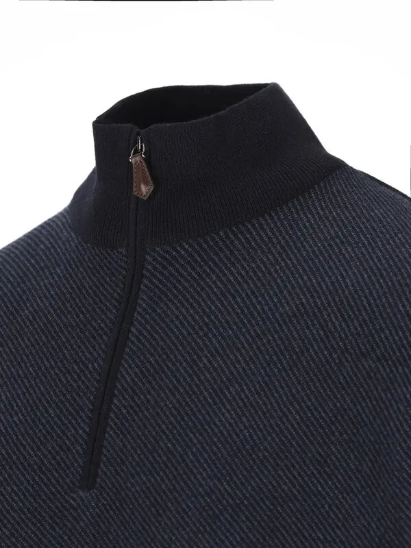 Loro Piana Roadster Half-zip Jumper - Black