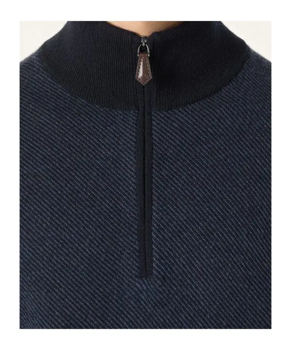Loro Piana Roadster Half-zip Jumper - Black