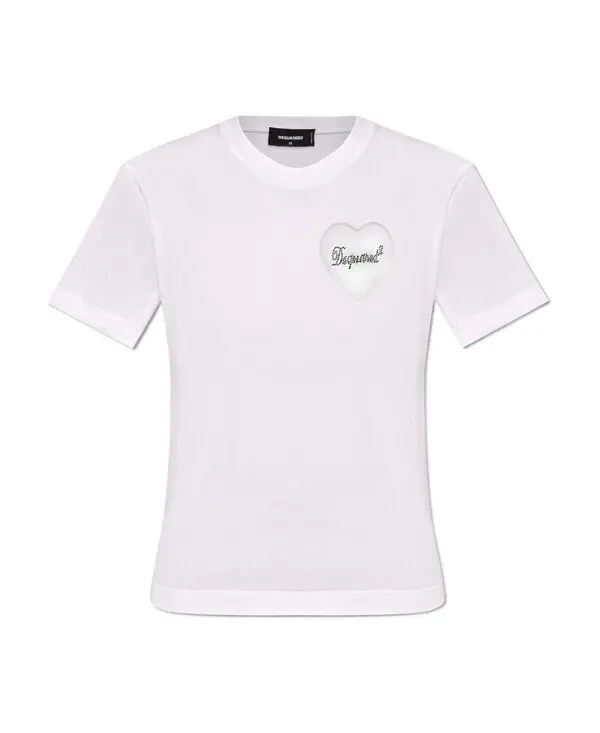 Dsquared2 Heart Tulle Detailed T-shirt