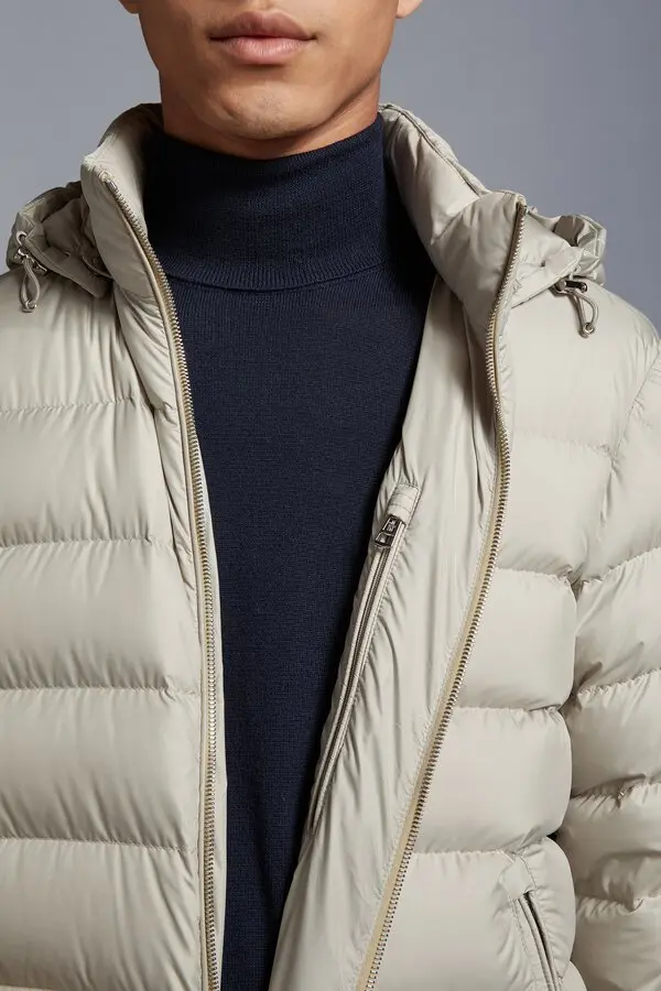 Moncler Arneb Zip-up Padded Jacket - Beige