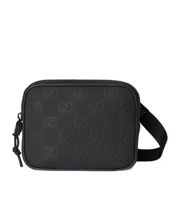 Gucci Embossed Monogram Edge Mini Bag - Black