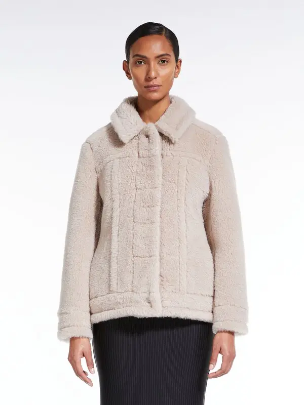 Max Mara Teddino Faux-shearling Jacket - Nude