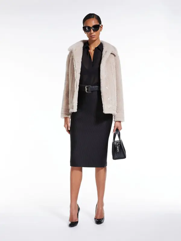 Max Mara Teddino Faux-shearling Jacket - Nude