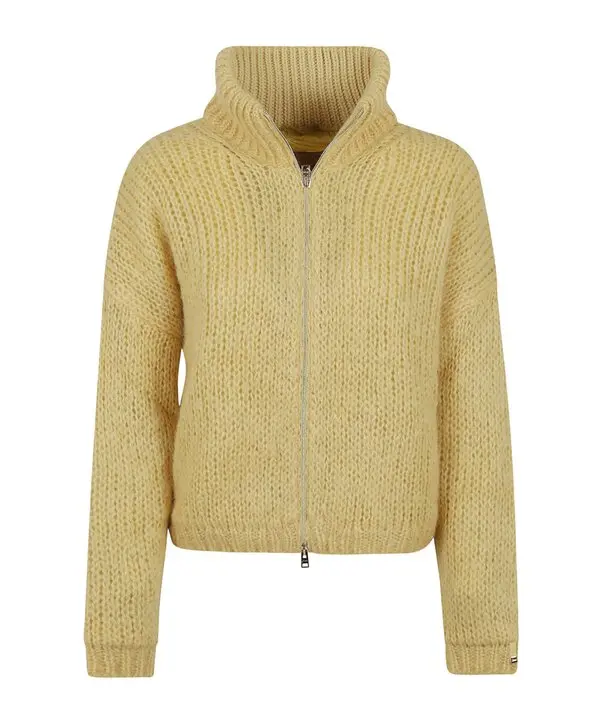 Herno Mohair-blend Cropped Cardigan - Nude