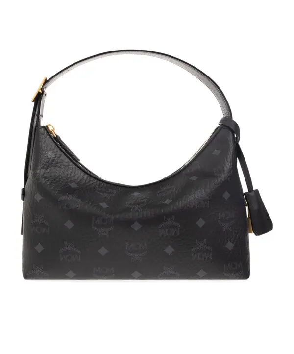 Mcm Small Hobo Shoulder Bag - Black